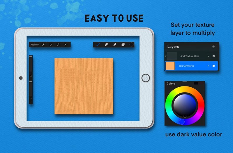 Procreate纸张和画布纹理笔刷，附视频教程 - 笔刷下载 - 素材集市